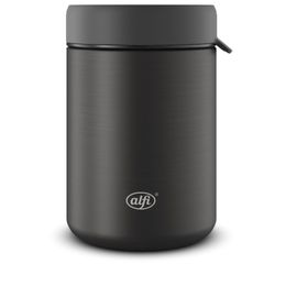 Thermobeh&auml;lter Alfi "ISO FOOD MUG, Thermobeh&auml;lter f&uuml;r Essen, sp&uuml;lmaschinenfest", velvet schwarz mat, B:8,8cm H:13,3cm, Lebensmittelaufbewahrungsbeh&auml;lter, 0,35l, 5h hei&szlig; & 10h kalt, dicht & auslaufsicher, mit G&ouml;ffel