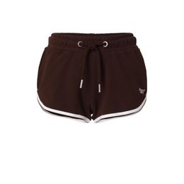 Superdry & Co Shorts Damen Gr&ouml;&szlig;e 36 dunkelbraun / wei&szlig;