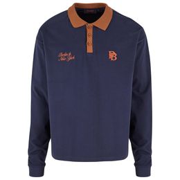Prohibited Poloshirt Damen Gr&ouml;&szlig;e S dunkelblau / braun / orange