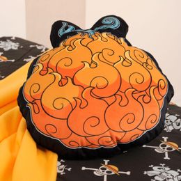 Dekokissen "One Piece", orange, B:32cm H:2,5cm L:35cm, Polyester, Dekokissen_Sitzkissen_Kissenh&uuml;llen, hochfarbig bedruckt