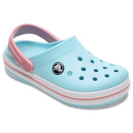 Clog Crocs "Crocband Clog", Jungen, Gr. 27, wei&szlig; (hellblau, rosa, wei&szlig;), Croslite&trade;, kontrastfarbene Details, Schuhe Clog, Sandale, Sommerschuh, Badeschuh mit L&uuml;ftungs&ouml;ffnungen