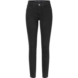 Skinny-fit-Jeans MAC "DREAM SKINNY", Damen, Gr. 44, L&auml;nge 30, schwarz, schwarz, Denim/Jeans, Obermaterial: 90% Baumwolle, 7% Elastomultiester, 3% Elasthan, unifarben, skinny fit kn&ouml;chellang, Jeans, mit aufwendig gearbeiteten Details an den Taschen