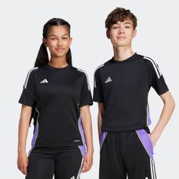 Fu&szlig;balltrikot adidas Performance "TIRO24 JSYY", Jungen, Gr. 176, schwarz (schwarz, purrus), Obermaterial: 100% Polyester, Rundhals, Trikots Fu&szlig;balltrikot