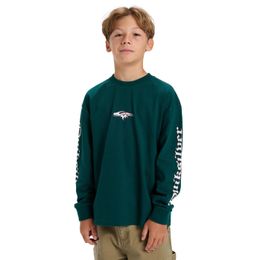 Langarmshirt Quiksilver "Mercury Old English", Jungen, Gr. 12(148-156cm), botanical garden, Obermaterial: 100% Baumwolle;, Shirts Langarmshirt