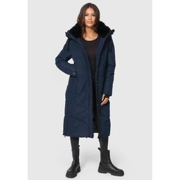 Winterjacke Marikoo "Nadaree XVI", Damen, Gr. M, blau (navy), Obermaterial: 100% Polyester; Futter: 100% Polyester; Wattierung: 100% Polyester; &Auml;rmelfutter: 100% Polyester, Jacken Winterjacke, Stepp Mantel mit gro&szlig;er Kapuze