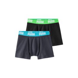 Puma Jungen Boxer, Gr. 122, bunt, Jersey, Obermaterial: 95% Baumwolle, 5% Elasthan, bedruckt, unifarben mit Farbeinsatz, Unterhosen, mit Logo Webbund