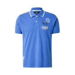 La Martina Poloshirt Herren Gr&ouml;&szlig;e L royalblau / schwarz / wei&szlig;