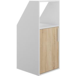Kleiderschrank GAMI, B:48cm H:110cm T:50cm, braun, Spanplatte, Schr&auml;nke, "UNDER", Schr&auml;gschrank mit einer T&uuml;r