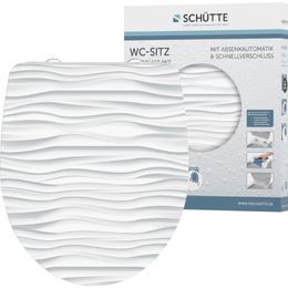 Sch&uuml;tte WC-Sitz SCH&Uuml;TTE, B:374cm L:450cm, wei&szlig;, Duroplast, WC-Sitze, "White Wave", Duroplast, mit Absenkautomatik und Schnellverschluss, High Gloss