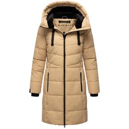Marikoo Damen Winterjacke "Natsukoo XVI", beige, Gr. XXL, Obermaterial: 100% Polyester, Jacken, Stepp Mantel mit gro&szlig;er Kapuze