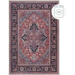 Teppich FLAIR RUGS, B:80cm H:4mm L:150cm, rot, Kunstfaser, Wohnzimmer, Teppiche, "Windsor", Waschbarer Teppich