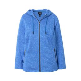 Ulla Popken Zip-Up Hoodie female Blue size 46/48