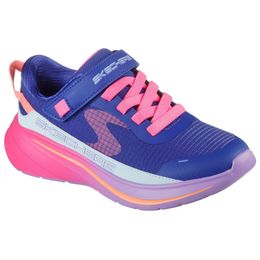 Sneaker Skechers "WAVE 92", M&auml;dchen, Gr. 34, bunt (navy multi), Lederimitat, Textil, kontrastfarbene Details, Schuhe Sneaker, Halbschuh mit Klettverschluss, Gr&ouml;&szlig;enschablone zum Download