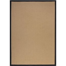 Teppich FLAIR RUGS, B:200cm H:3mm L:290cm, schwarz, Jute, Kunstfaser, Wohnzimmer, Teppiche, "Kira mit Fischgr&auml;tmuster, aus Jute", mit