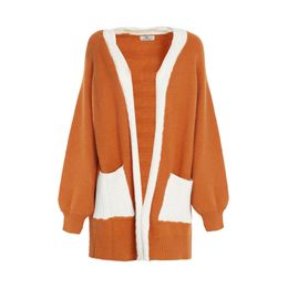 Influencer Strickjacke Damen Gr&ouml;&szlig;e S creme / apricot