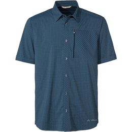 Vaude Athletic Button Up Shirt 'Seiland IV' male Blue size XXL