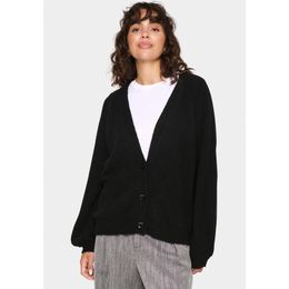 Saint Tropez Damen Strickjacke "GarbieSZ Cardigan", schwarz, Gr. M, unifarben, Strick, Obermaterial: 54% Polyester, 38% Polyamid, 5% Wolle, 3%