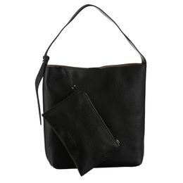 Damen Hobo "Anna", MARC O'POLO ACCESSORIESschwarz, Leder, Taschen, Shopper, Damen Beuteltasche, Umh&auml;ngetasche, Henkeltasche, 2 tlg.