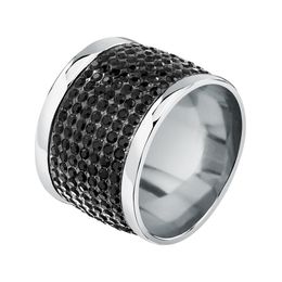 K by KARL LAGERFELD Karl Lagerfeld Ring Damen Gr&ouml;&szlig;e 58 schwarz / silber