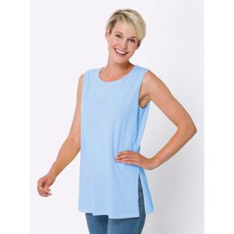 Longtop Classic Basics, Damen, Gr. 40, blau (himmelblau), 100% Baumwolle, unifarben, Rundhals, Tops