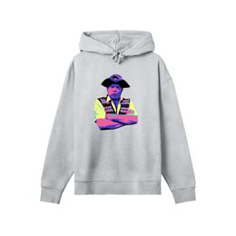 F4NT4STIC Sweatshirt 'TV Times Benny Hill In Character 1989 Pop Art' Damen Gr&ouml;&szlig;e S dunkelblau / hellgelb / hellgrau / pink
