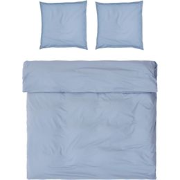 M&ouml;ve Bettw&auml;sche M&Ouml;VE, blau, Satin, Obermaterial: 100% Baumwolle, Bettw&auml;sche, "M&ouml;ve Luxury Bettw&auml;sche Set", mit elegantem Zierstick