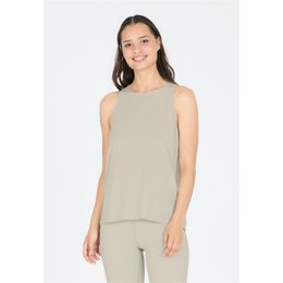 ENDURANCE ATHLECIA ATHLECIA Damen Tanktop "MOTA", beige, Gr. 48, unifarben, 88% Polyester, 12% Elasthan, Tops, mit QUICK DRY-Technologie