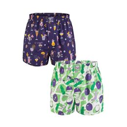 Lousy Livin Underwear Lousy Livin Boxershorts 'Coconut & Cocktails' Herren Gr&ouml;&szlig;e L gr&uuml;n / lila