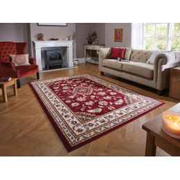 Teppich FLAIR RUGS, B:170cm H:8mm L:120cm, rot, Polypropylen, Wohnzimmer, Teppiche, "Sherborne", Orientteppich