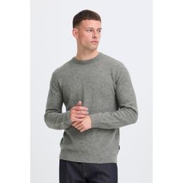 Strickpullover Blend "BHBRANKO CREW KNIT", Damen, Gr. XL, griffin melange, Strick, Obermaterial: 60% Wolle, 40% Nylon, meliert, unifarben, regular fit h&uuml;ftlang, Rundhals, Strickb&uuml;ndchen, Pullover Strickpullover