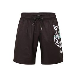 Plein Sport Board Shorts 'Tiger' male Black size XXL