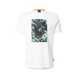 BOSS T-Shirt 'Animali' Herren Gr&ouml;&szlig;e XL petrol / hellgr&uuml;n / schwarz / wei&szlig;