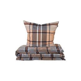 Schiesser Bettw&auml;sche-Set 'Borro' Herren Gr&ouml;&szlig;e 135 x 200 beige / braun