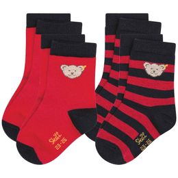 Steiff Collection Socken M&auml;dchen Gr&ouml;&szlig;e 31/34 rot / schwarz