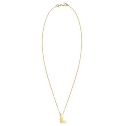 Elli Necklace 'Buchstabe - L' female Gold size 45