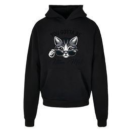 F4NT4STIC Sweatshirt 'K&auml;tzchen You Gotta Be Kitten Me!' Herren Gr&ouml;&szlig;e XXL grau / schwarz