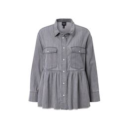 Ulla Popken Bluse Damen Gr&ouml;&szlig;e XXXL/4XL grey denim