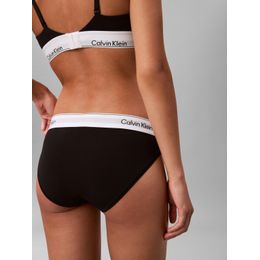 Bikinislip "MODERN COTTON", Damen, Gr. S (36), schwarz, Obermaterial: 53% Baumwolle, 35% Modal, 12% Elasthan, Calvin Klein Underwear, unifarben, Unterhosen, mit breitem B&uuml;ndchen