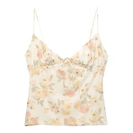 Pull&Bear Pull&Bear Top Damen Gr&ouml;&szlig;e S hellgelb / pastellgr&uuml;n / rosa / wei&szlig;