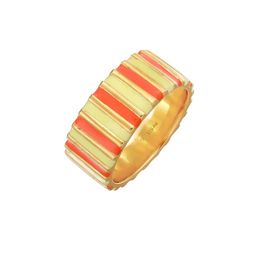 Elli Ring Damen Gr&ouml;&szlig;e 56 gold / hellgr&uuml;n / orange