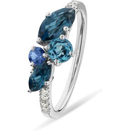 Christ Ring female Blue, Silver size 60