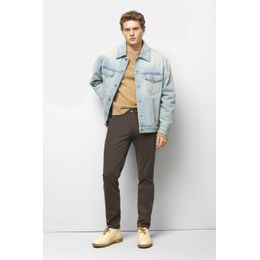 Chinos MEYER "M5 Move", Herren, Gr. 33, L&auml;nge 32, braun, 54% Baumwolle, 44% Polyester, 2% Elasthan, unifarben, regular fit lang, Hosen, im Jersey-Look
