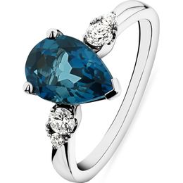 Christ Ring female Blue, Silver size 58