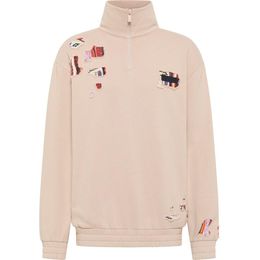 Carlo Colucci Sweatshirt ' Delle ' Herren Gr&ouml;&szlig;e M beige / mischfarben