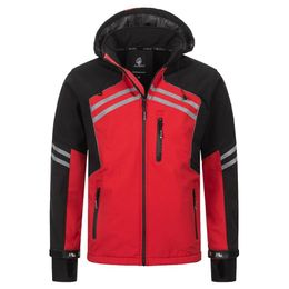 Rock Creek Funktionsjacke Herren Gr&ouml;&szlig;e 5XL grau / rot / schwarz