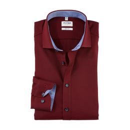 OLYMP Herren Businesshemd "Level Five body fit", rot, Gr. 46, Web, Obermaterial: 97% Baumwolle, 3% Elastolefin, Hemden