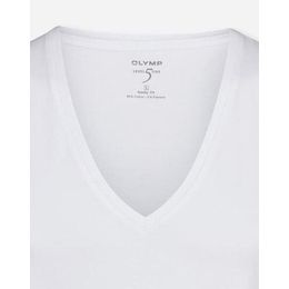 OLYMP Herren V-Shirt "Casual", wei&szlig;, Gr. XXL, Obermaterial: 94% Baumwolle, 6% Elasthan, Shirts