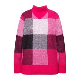 Ulla Popken Pullover Damen Gr&ouml;&szlig;e M/L pinkmeliert / schwarzmeliert