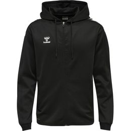Hummel Sportsweatjacke Herren Gr&ouml;&szlig;e M schwarz / wei&szlig;