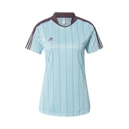adidas Sportswear Funktionsshirt 'Tiro' Damen Gr&ouml;&szlig;e 5XL/6XL hellblau / dunkelbraun